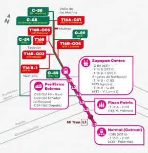 Este sábado se modifican 12 rutas por entrada de la Línea 3